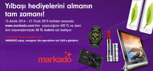 Markado 50 TL İndirim Fırsatı - Digiturk Fırsatları